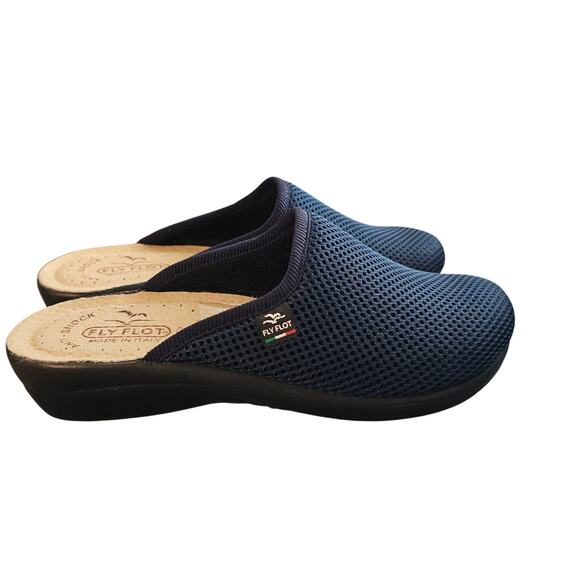 Fly Flot | Shoes | Fly Foot Anatomic Lightweight Navy Blue Mesh Clogs ...